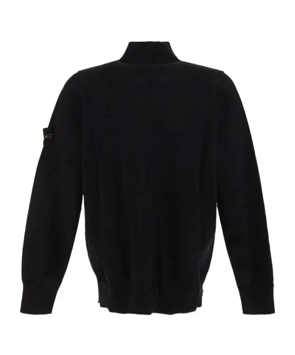 Stone Island Logo Patch Zip-up Jumper
