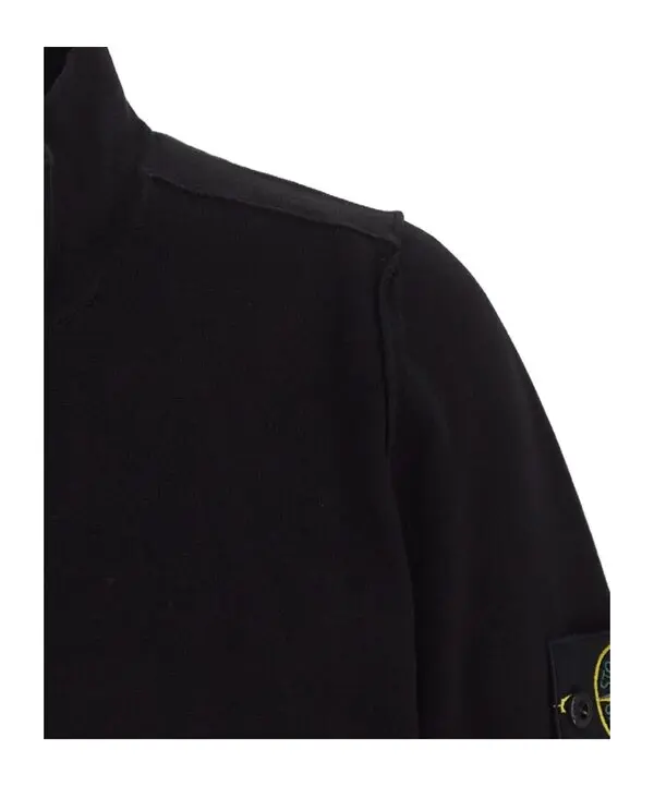 Stone Island Logo Patch Zip-up Jumper