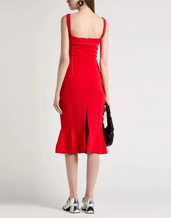 Marni Sleeveless Flared Dress With Piped Trims