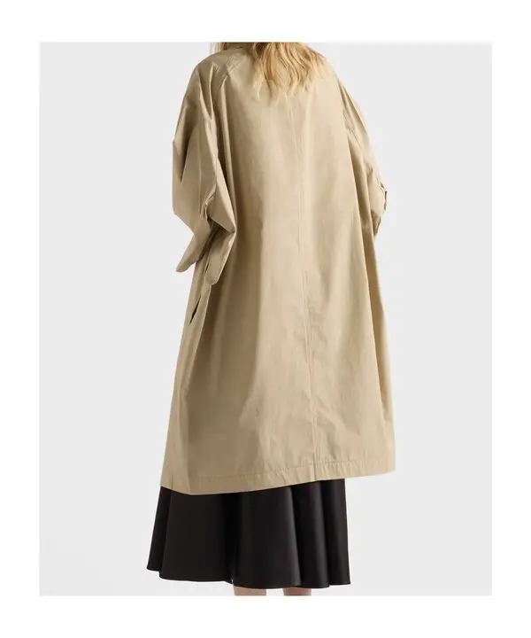 Prada Single-breasted Cotton Canvas Coat