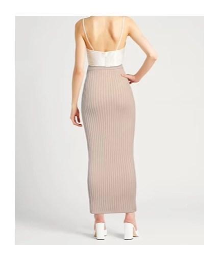 Max Mara Ribbed Knit Maxi Skirt