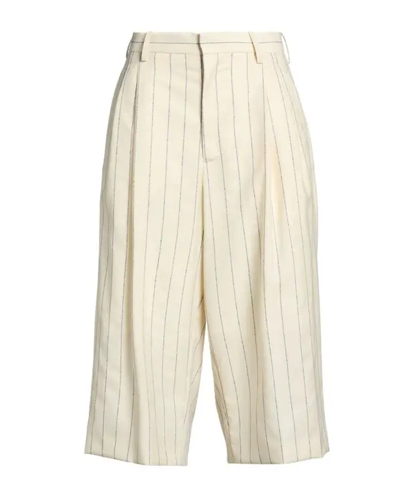 Marni Loose Striped Cropped Wool Pants