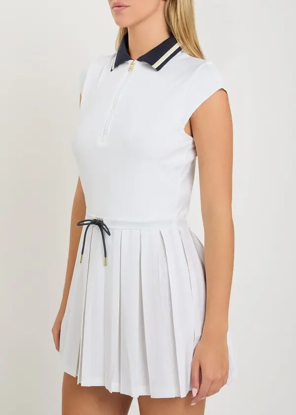 Varley Slim-fit Sports Dress With Pleated Hem