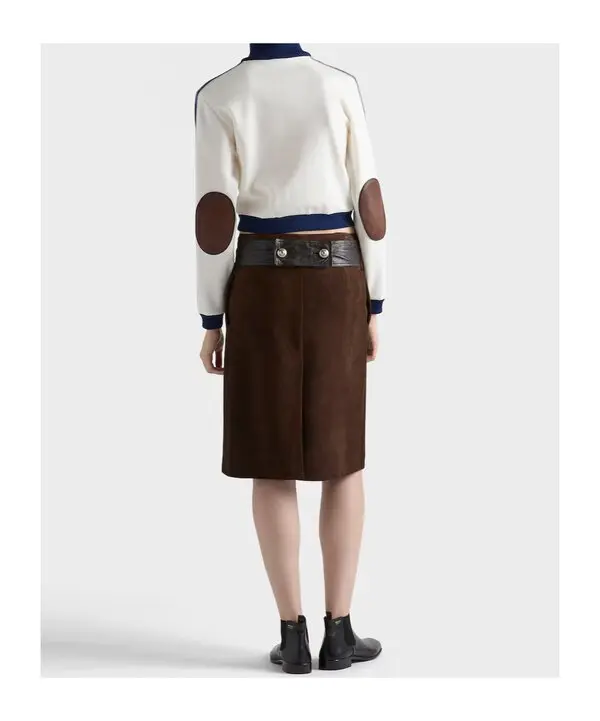 Prada Suede Skirt - Ochre