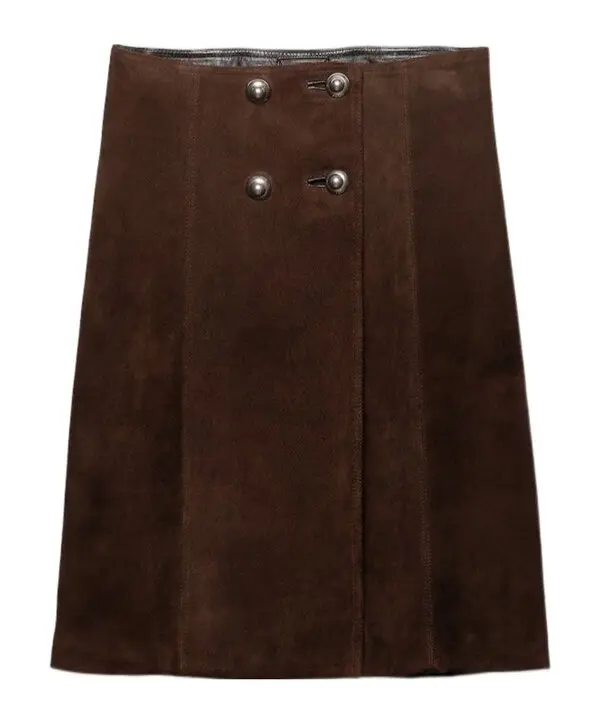 Prada Suede Skirt - Rust