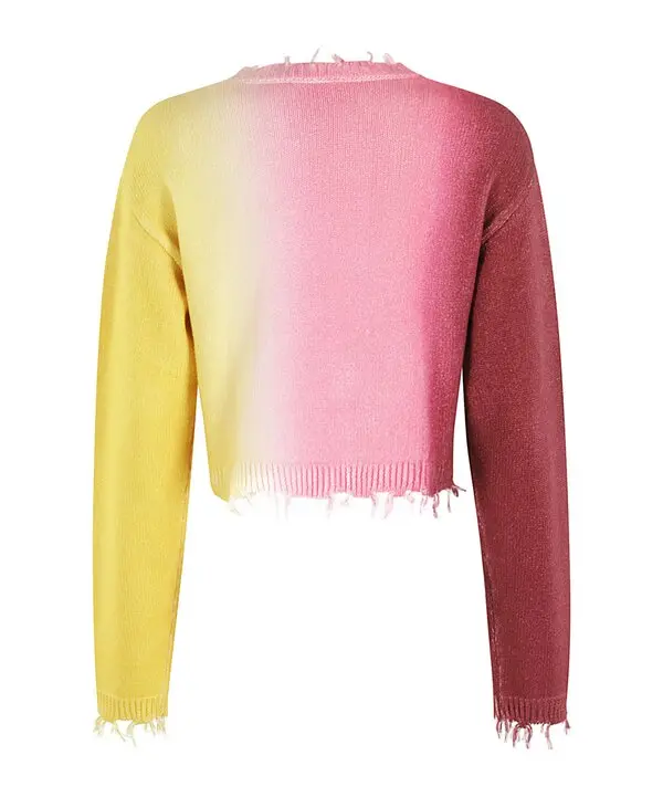 SEMICOUTURE Distressed Knit Sweater