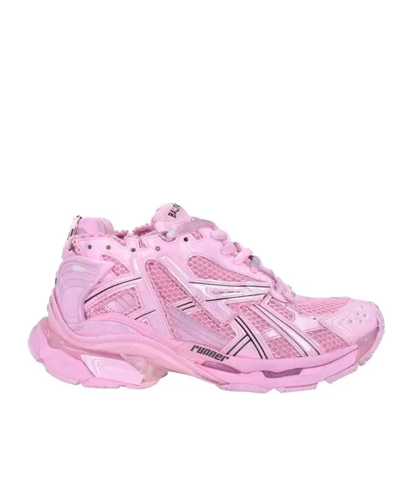 Balenciaga Lace-up Logo Sneakers - Pink
