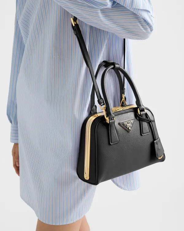 Prada Pyramid Saffiano Leather Mini Bag