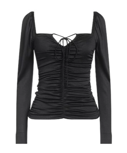 GANNI Ruched Long Sleeve Top