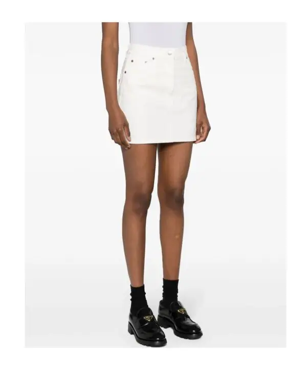 Prada Triangle Logo Mini Skirt