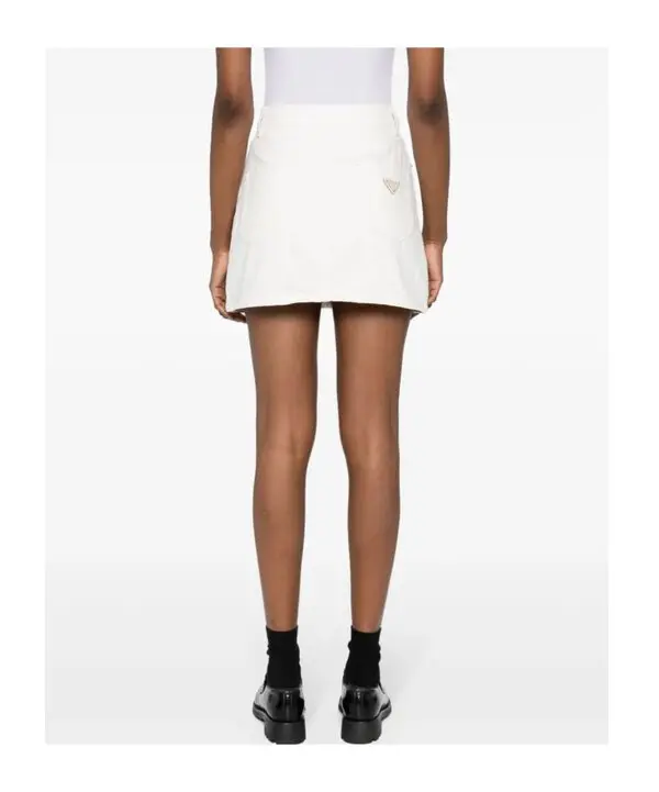 Prada Triangle Logo Mini Skirt