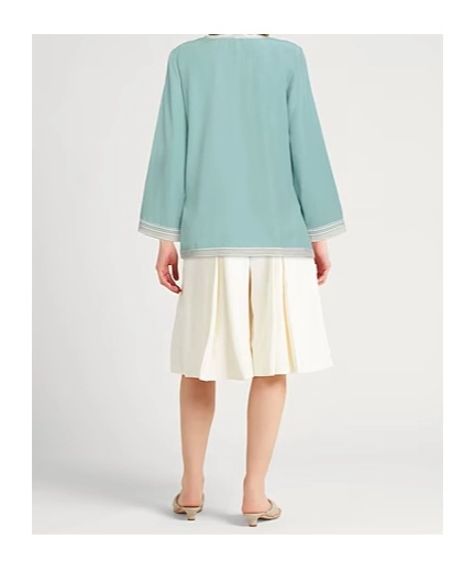 Tory Burch Embroidered Long Sleeve Cover-up - Blue