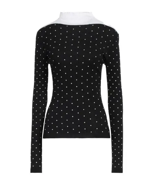 Marni Two-tone Knitted Turtleneck Sweater