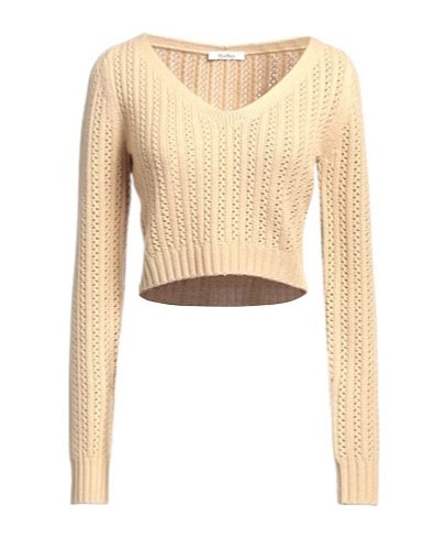 Max Mara V-neck Cable-knit Cropped Sweater