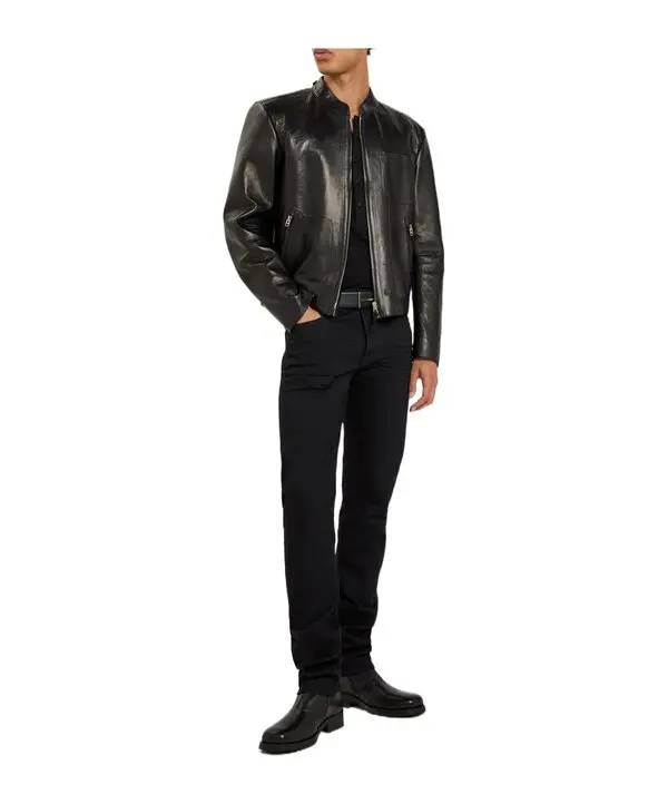 TOM FORD Stand-up Collar Leather Jacket