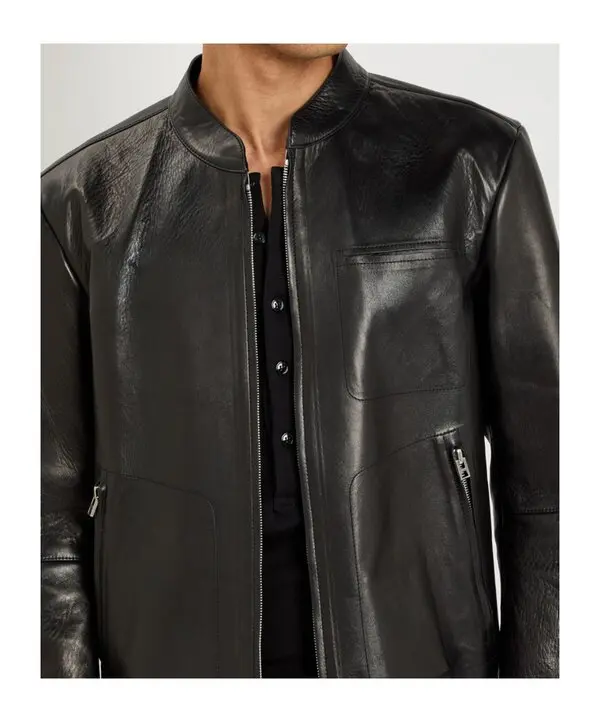 TOM FORD Stand-up Collar Leather Jacket
