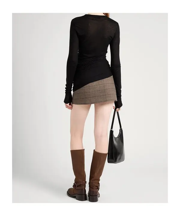 MAXCO. Max&co. Long Sleeve T-shirt With Asymmetrical Hem