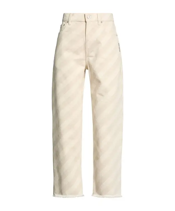 Marni Straight-leg Cropped Trousers With Diagonal Stripes