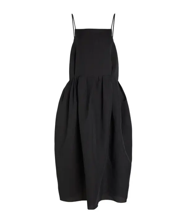 Khaite Silk And Cotton-blend Midi Dress
