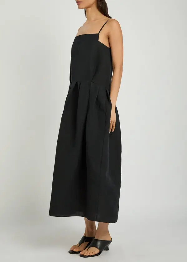 Khaite Silk And Cotton-blend Midi Dress