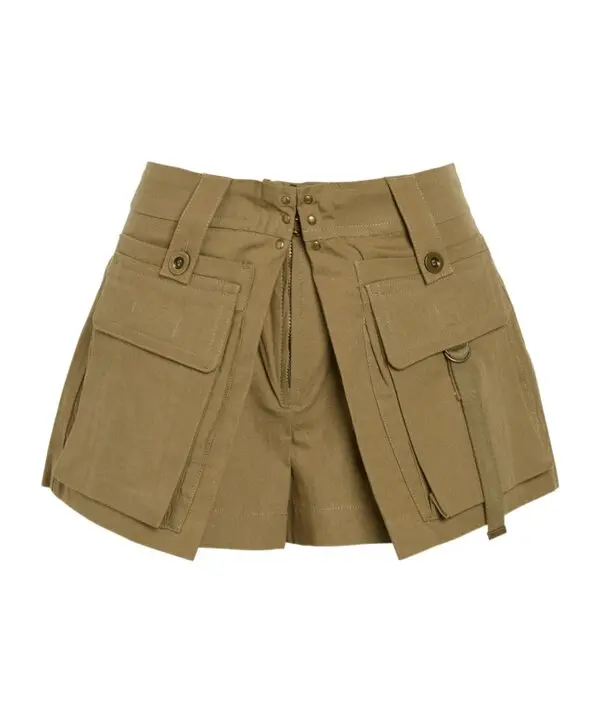 Isabel Marant Étoile Canvas Shorts - Brown