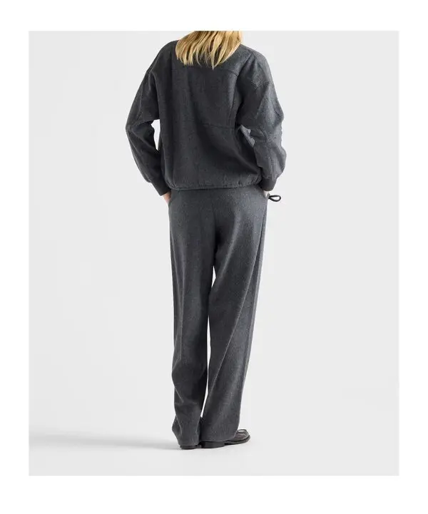 Prada Zipped Cardigan With Triangle Patch