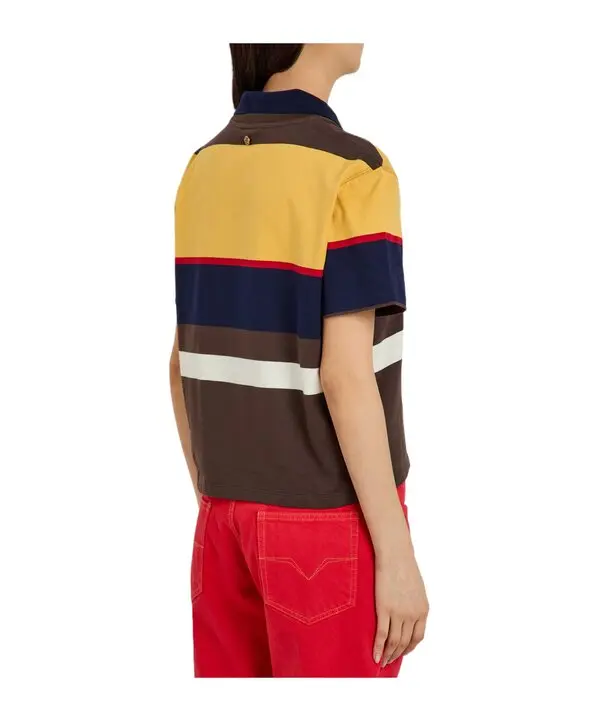 Versace Striped Cotton Polo T-shirt