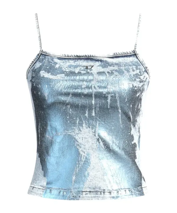 DIESEL® Solid Color Denim Sleeveless Top