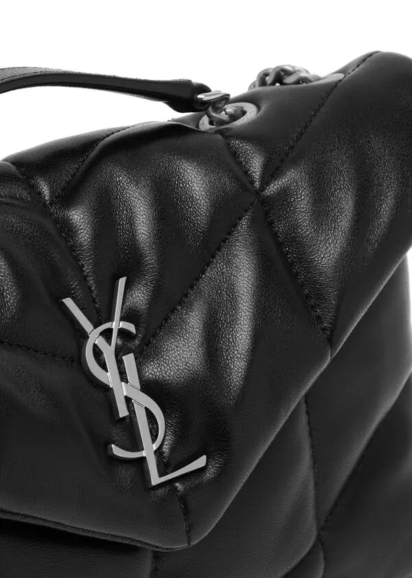Saint Laurent Leather Shoulder Bag - Black