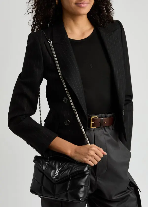 Saint Laurent Leather Shoulder Bag - Black
