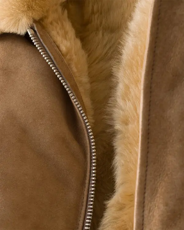 Prada Suede And Shearling Bomber Jacket