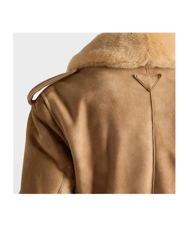 Prada Suede And Shearling Bomber Jacket
