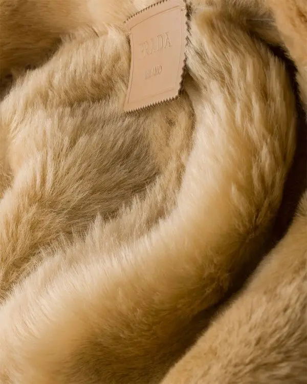 Prada Suede And Shearling Bomber Jacket