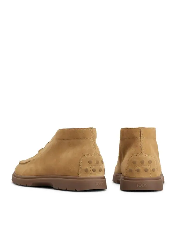 TOD'S Suede Elastic-lace Desert Boots