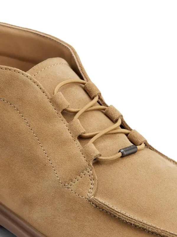 TOD'S Suede Elastic-lace Desert Boots