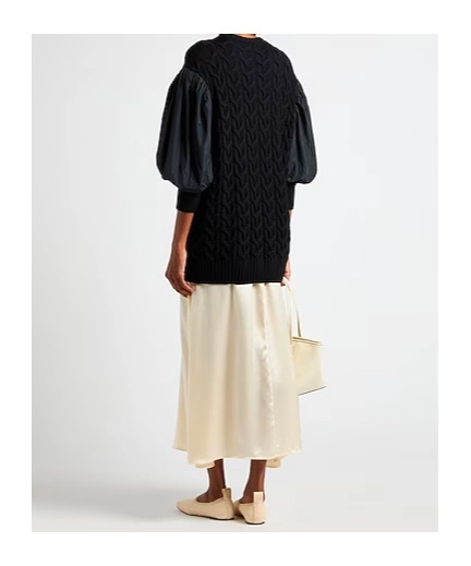 Max Mara Knit Dress With Puff Sleeves