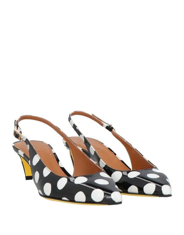 Marni Polka Dot Pointed-toe High-heeled Slingback Sandals