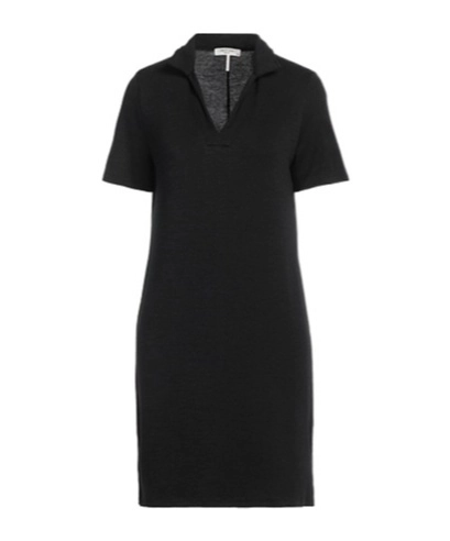 Rag & Bone Fitted Knit Dress With Polo Collar - Black