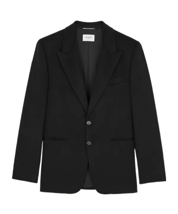 Saint Laurent Cashmere Long-sleeved Suit Jacket