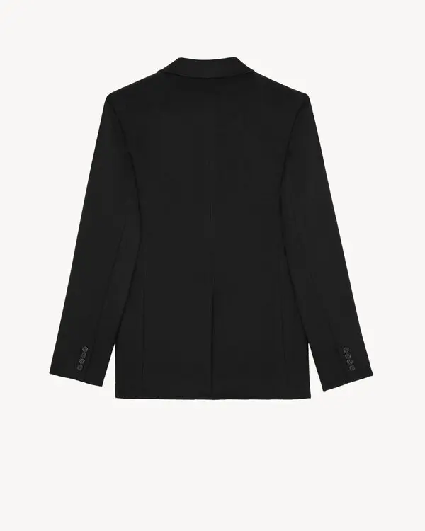 Saint Laurent Cashmere Long-sleeved Suit Jacket