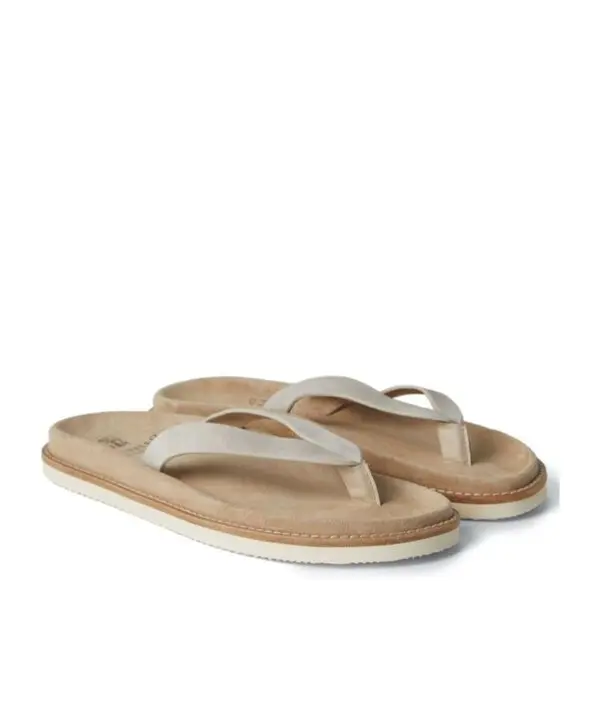 Brunello Cucinelli Suede Flip Flops