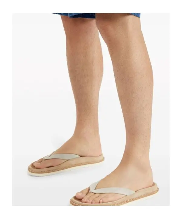 Brunello Cucinelli Suede Flip Flops
