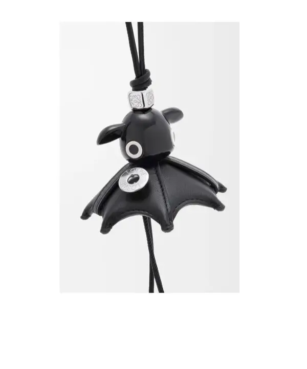 Loewe Pantaroo Pendant With Leather Straps And Anagram Dice - Black