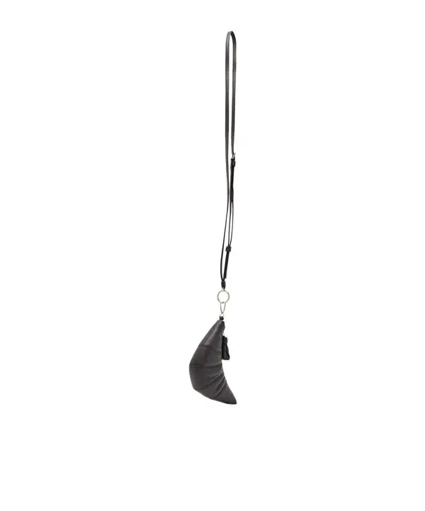 LEMAIRE Croissant Leather Cross-body Coin Purse - Black