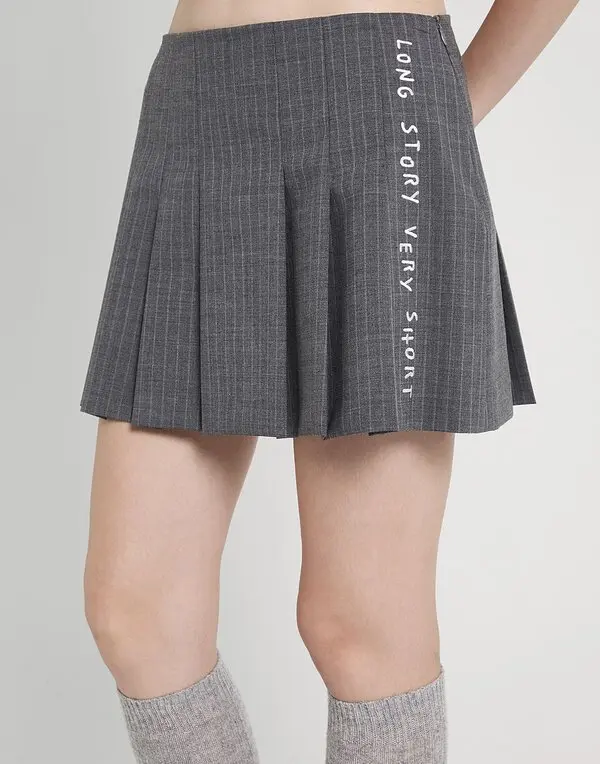 MAXCO. Max&co. Pleated Pinstriped Mini Skirt