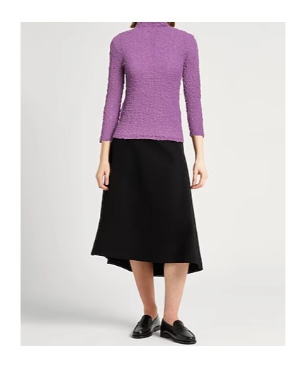 Tory Burch High-neck Blouse With Three-quarter Sleeves