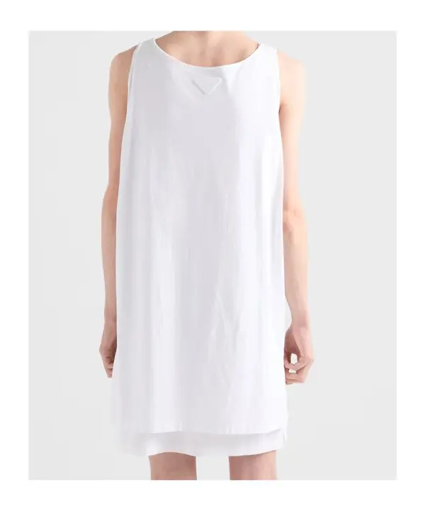 Prada Printed Cotton Tank Top