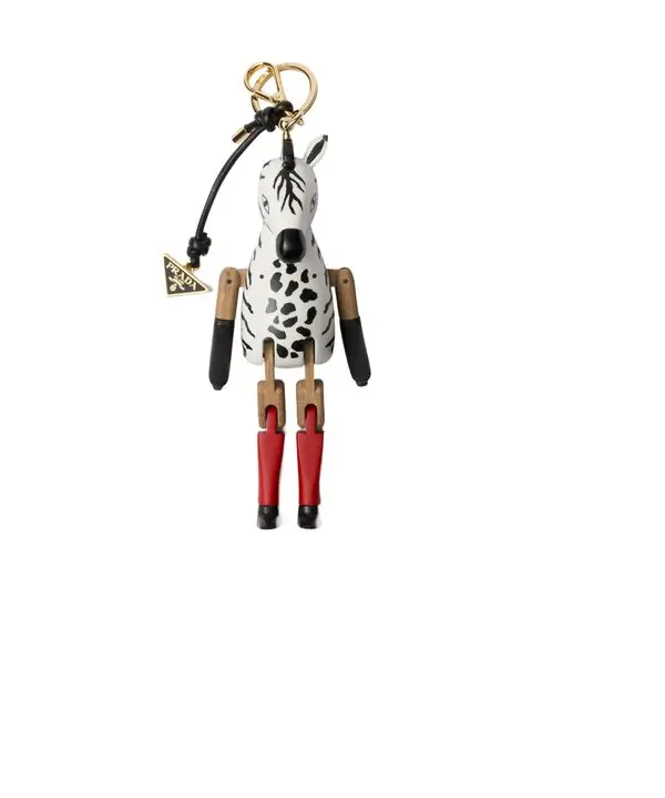 Prada Animal Key Ring Charm With Metal Ring
