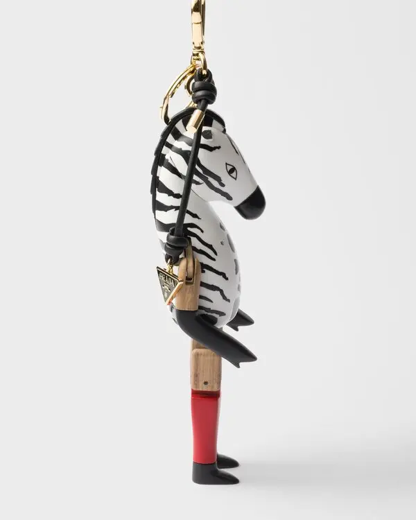 Prada Animal Key Ring Charm With Metal Ring