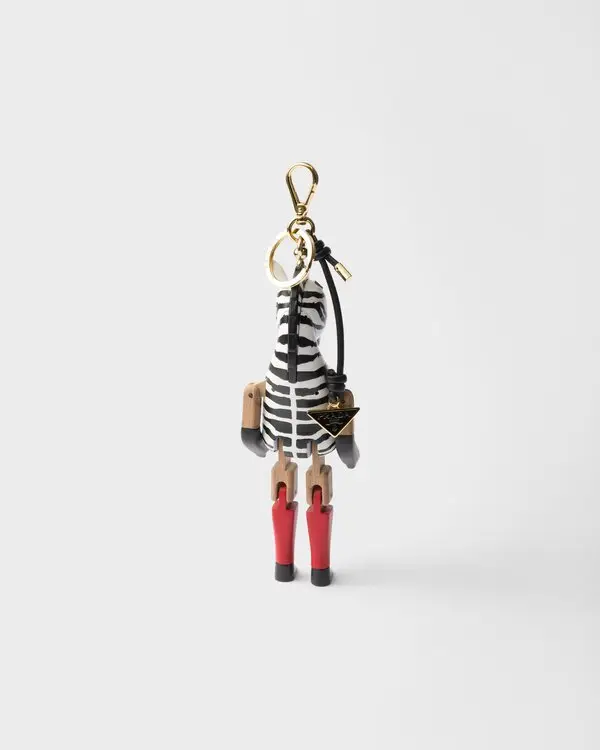 Prada Animal Key Ring Charm With Metal Ring
